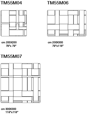 Lay rug, elements sewn with Zigzag stitch - Paola Lenti