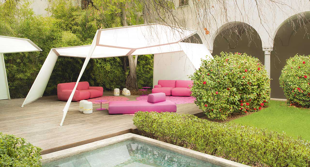 Pavilion shading structure - Paola Lenti - Outdoor